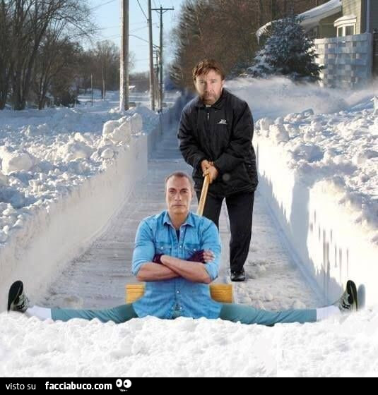Chuck Norris e Jean-Claude Van Damme sulla neve - Facciabuco.com